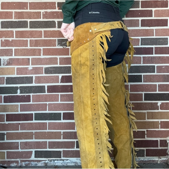 Other | Vintage Mexican Fringe Leather Chaps | Poshmark
